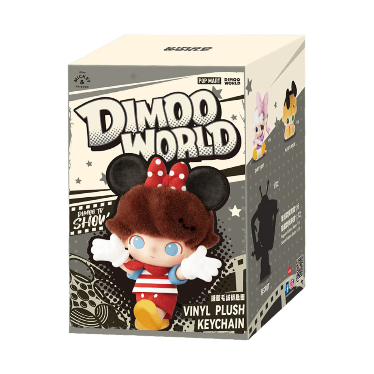 DIMOO WORLD × DISNEY Series-Vinyl Plush Keychain Blind Box (Sold per p