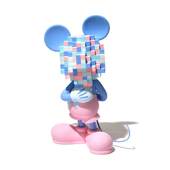 Mickey Mouse (mosaic art style) 40cm Tall (Pastel Blue)