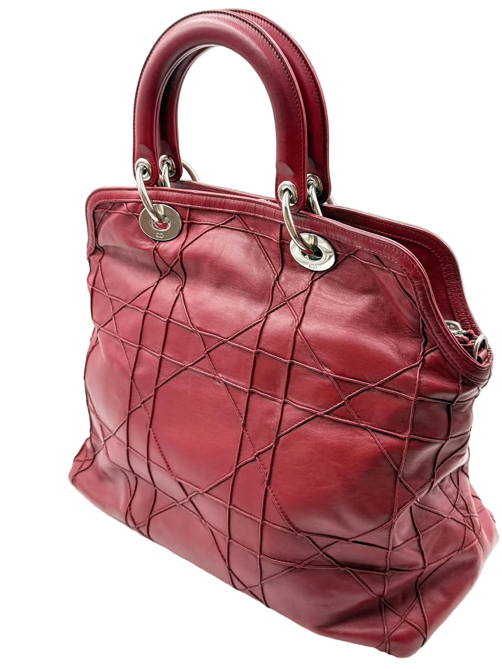 Christian Dior Cannage Quilted Lambskin Leather Granville Tote Bag (Pr