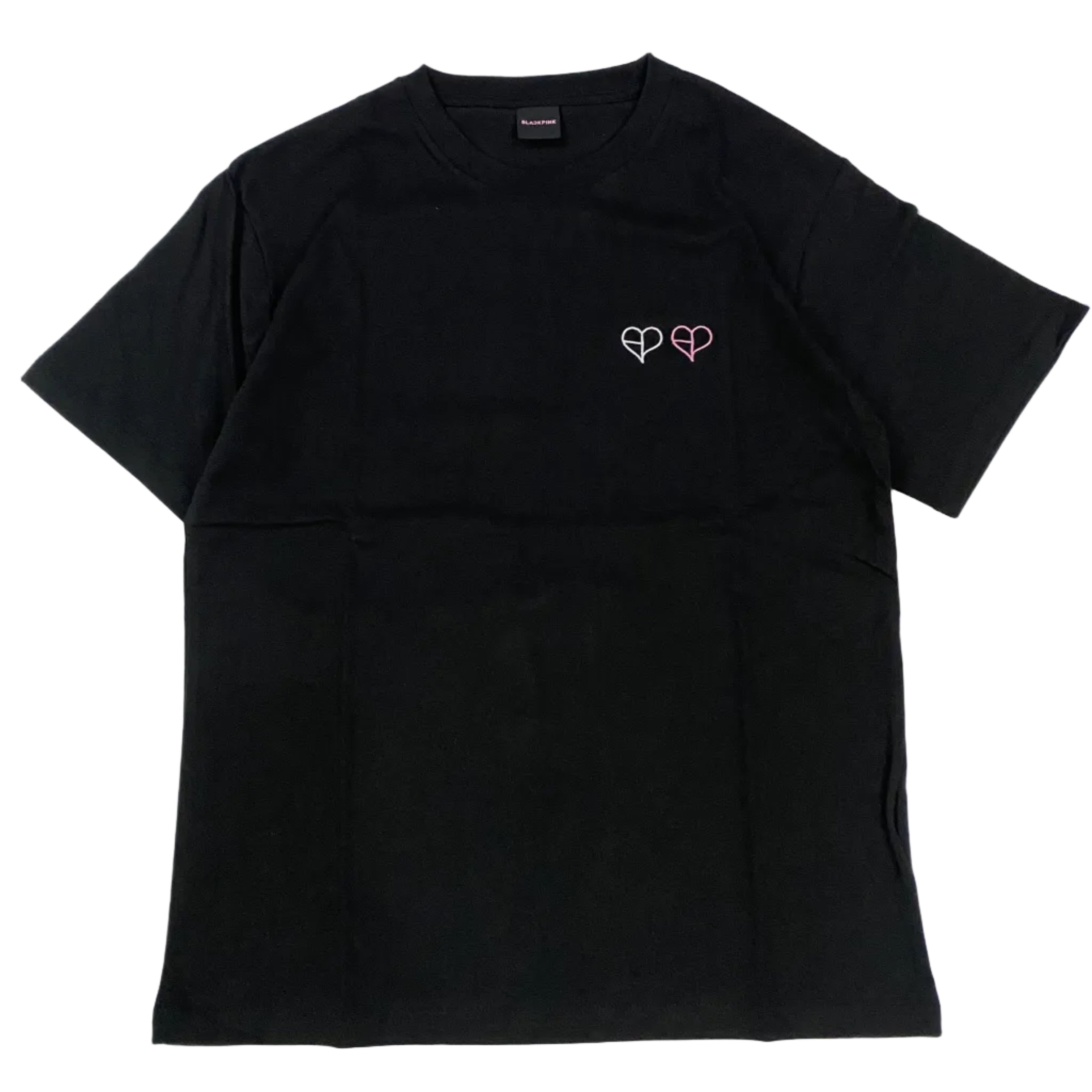 BLACKPINK Double Heart Logo Tee Black