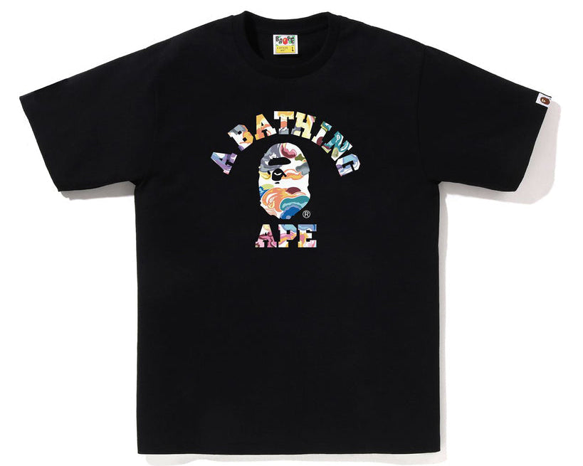 BAPE Art Camo College Tee Black