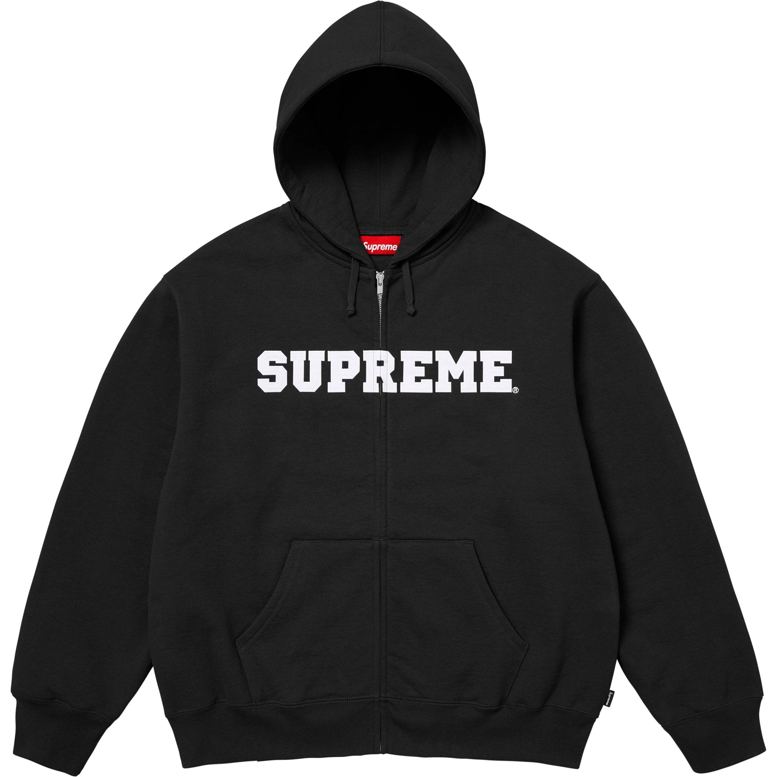 Supreme Collegiate Applique Zip Up Hooded Sweatshirt