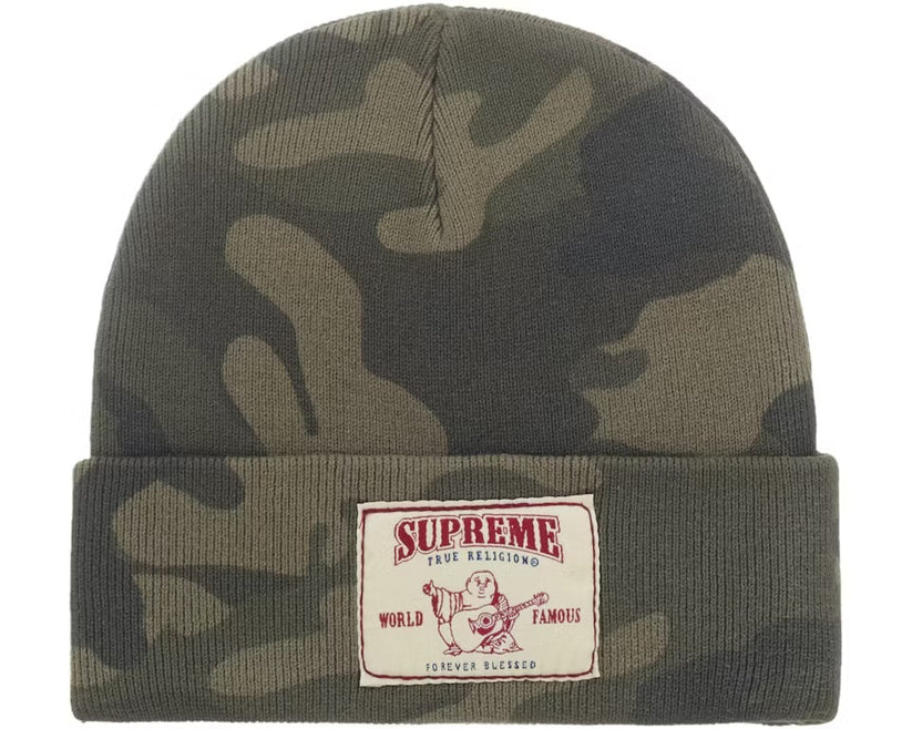 Supreme True Religion Beanie (FW25) Olive Camo