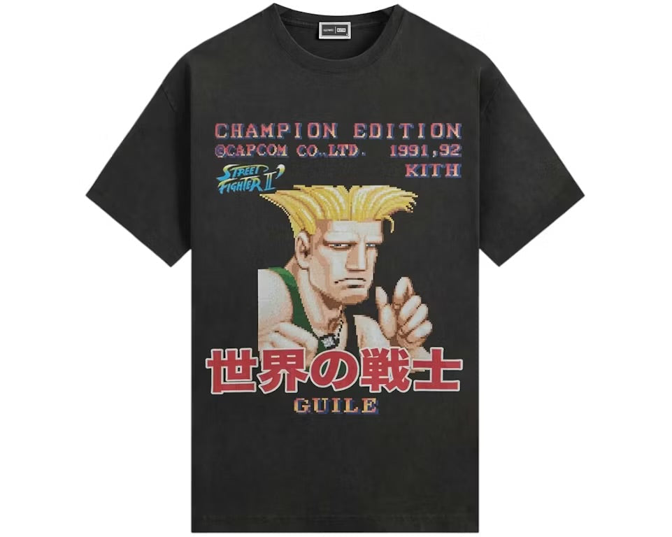 Kith x Capcom Guile Champion Edition Vintage Tee Black