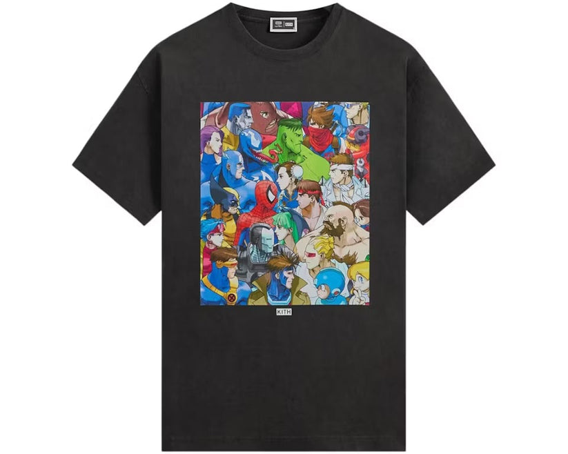 Kith x Marvel vs. Capcom Clash of Super Heroes Vintage Tee Black