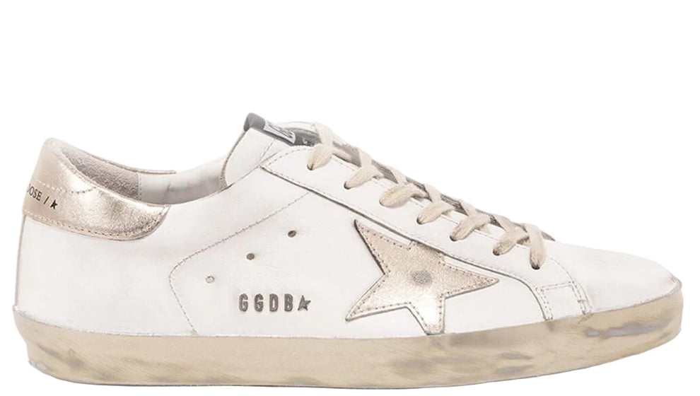 Golden Goose Super-Star White Gold Sparkle