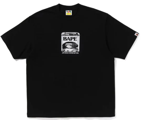 BAPE Can Food Bape Logo Relaxed Fit Tee Black