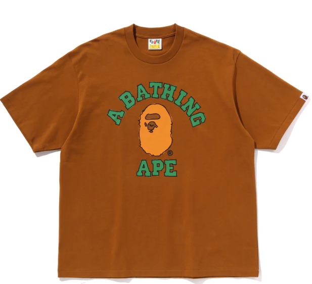 BAPE Hand Drawn College Relaxed Fit Tee Brown